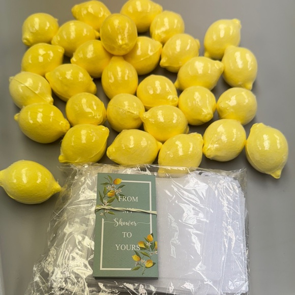 Lemon Bath Bombs | Party Supplies | Yellow Lemon Bath Bombs Bags And ...